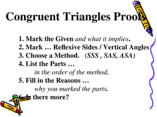 Triangle congruence. First criterion for triangle congruence.ppt