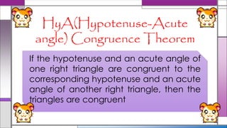 Triangle congruence (Group 1) Grade 8 | PPTX