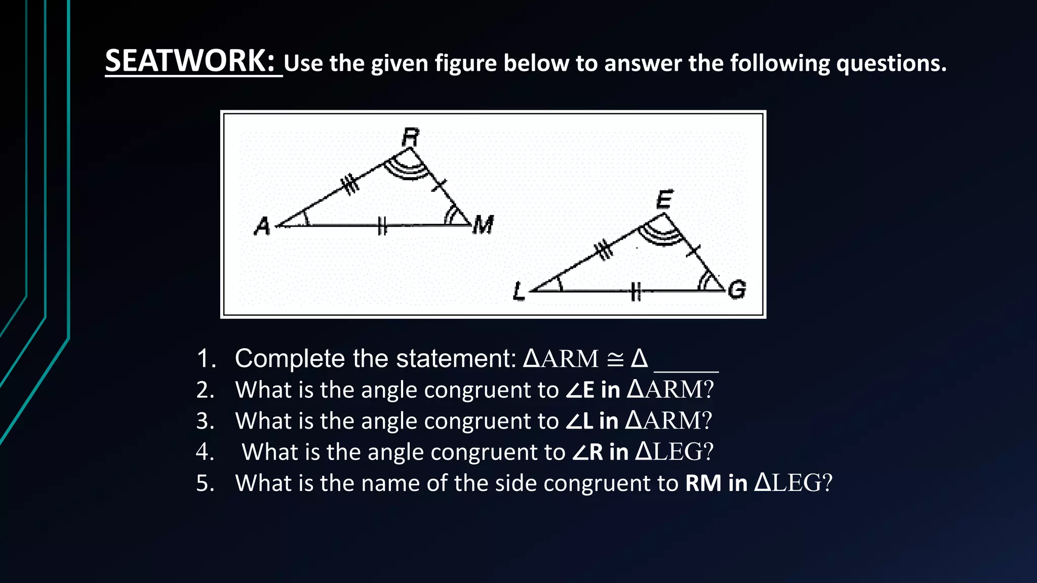 Triangle Congruence (Introduction) | PPTX