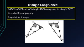 Triangle Congruence (Introduction) | PPTX