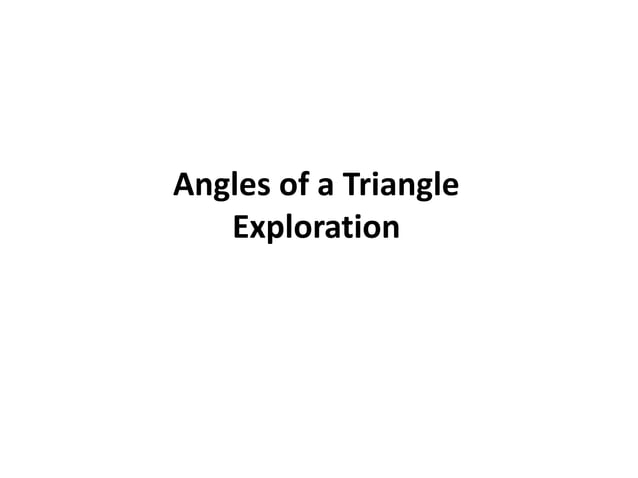 Triangle exploration | PPT