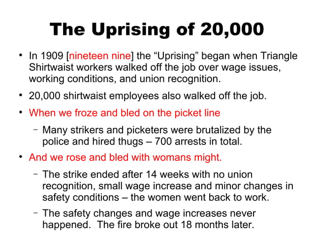 Triangle Shirtwaist Fire | PPT