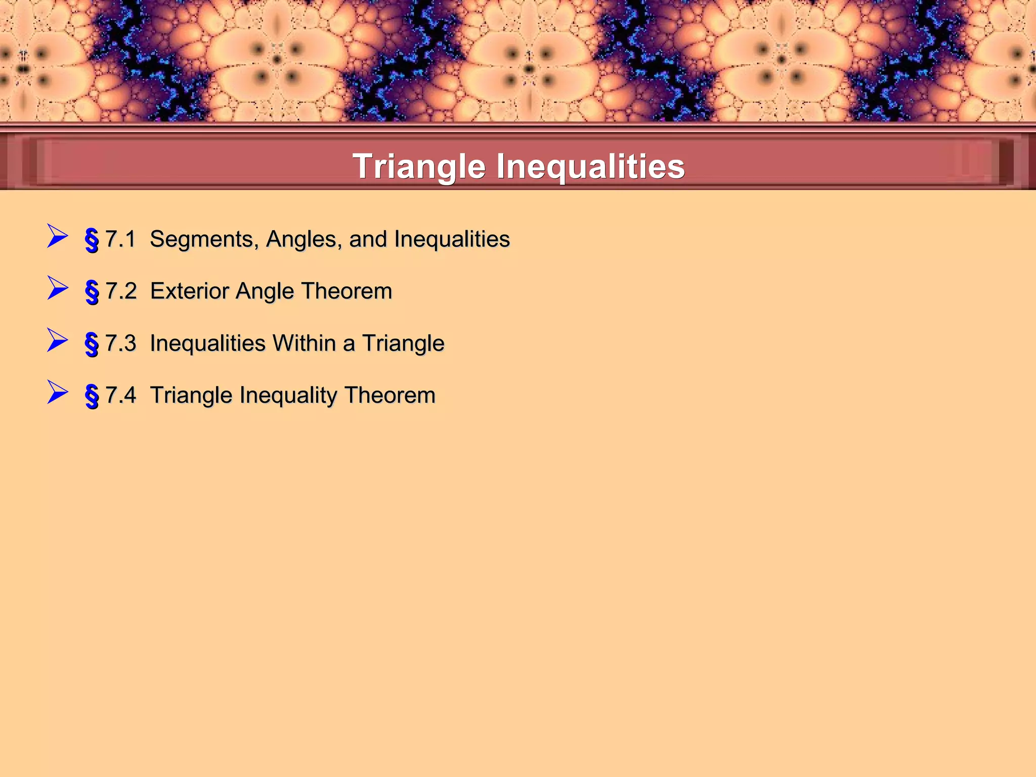 Triangle inequalities | PPT