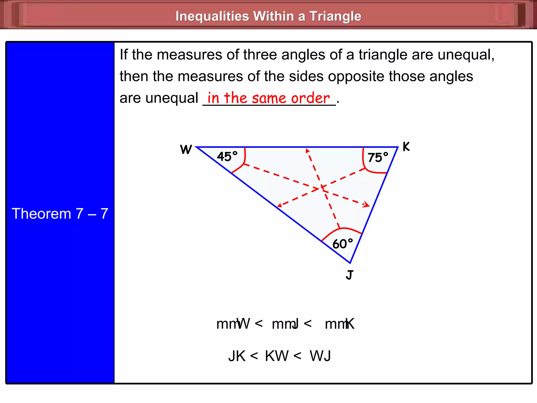Triangle inequalities | PPT