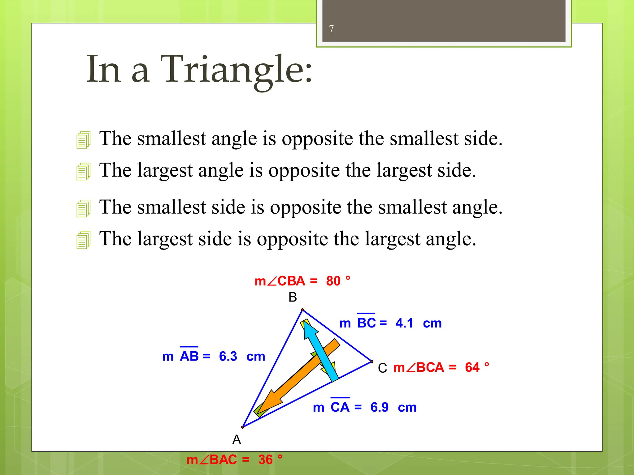 math 8 triangle inequalities theorem .ppt