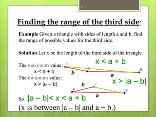 math 8 triangle inequalities theorem .ppt