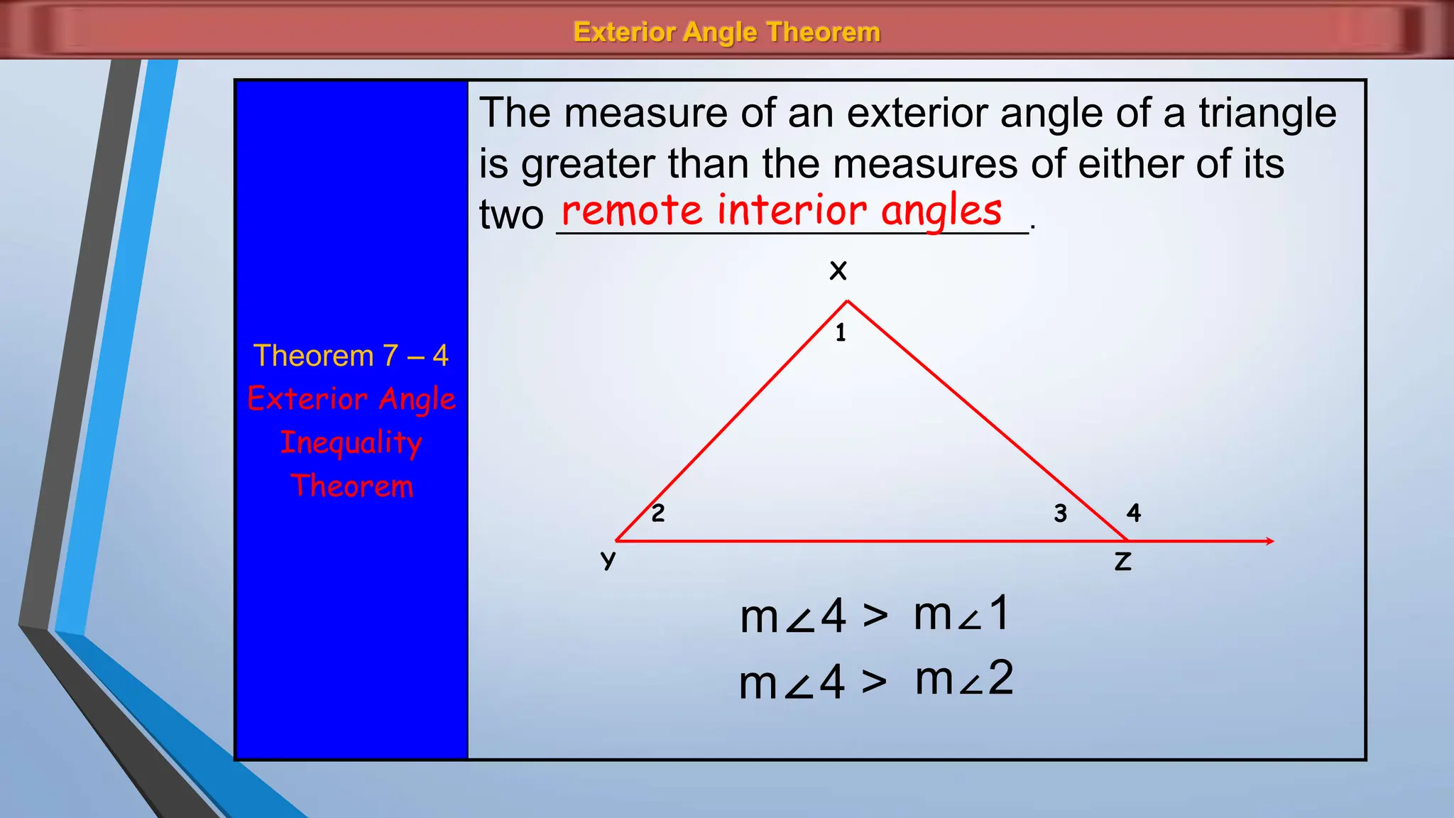 triangle inequalities theorems .ppt