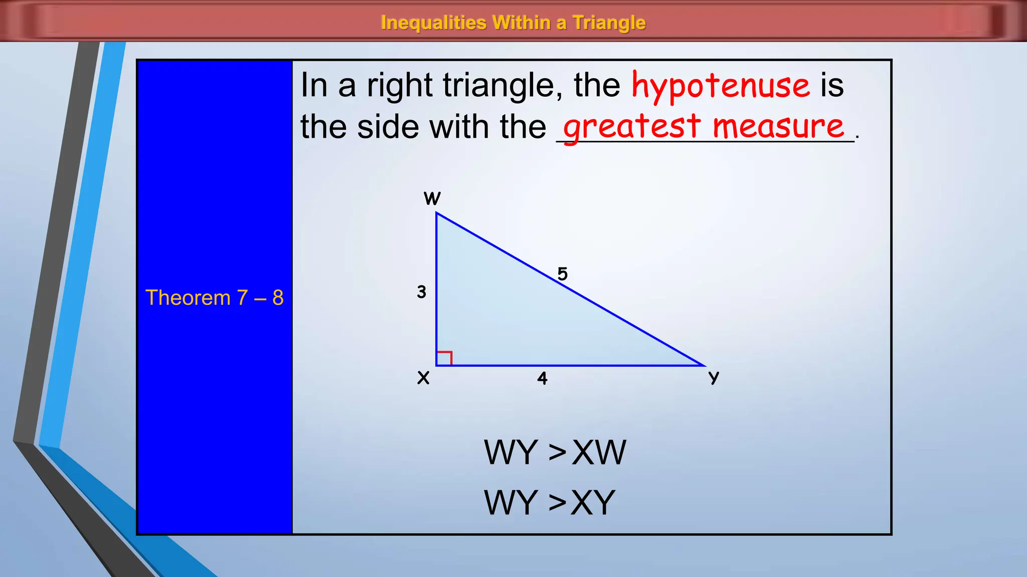 triangle inequalities theorems .ppt