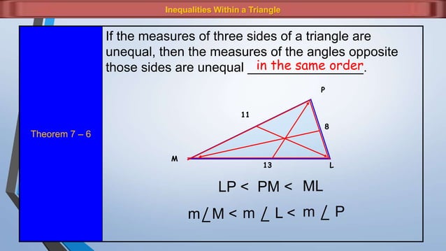 triangle inequalities theorems .ppt