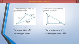 triangle inequalities theorems .ppt