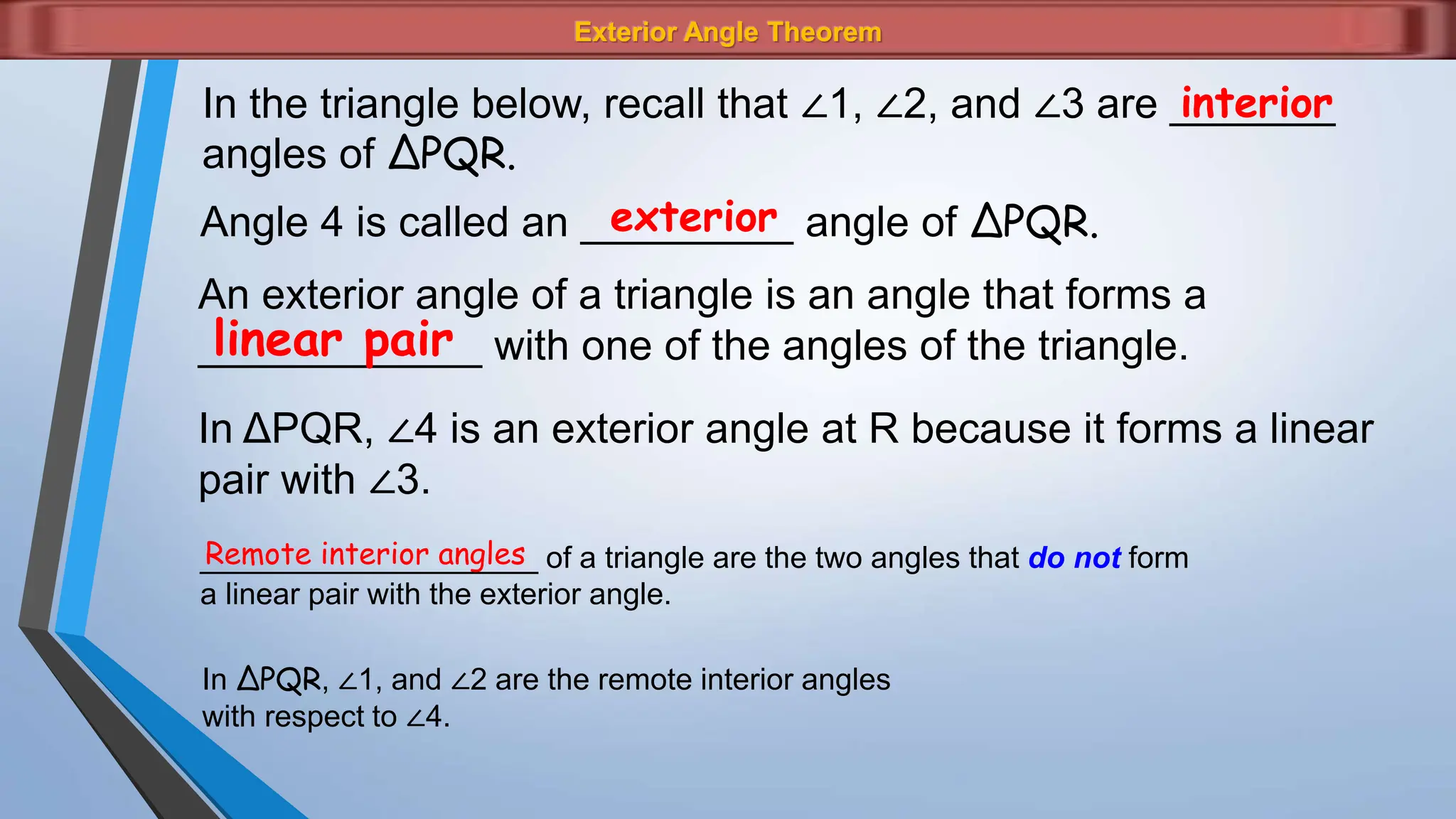 triangle inequalities theorem mathematics 8 | PPT