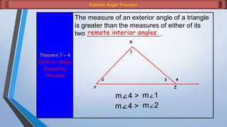 triangle inequalities theorem mathematics 8 | PPT