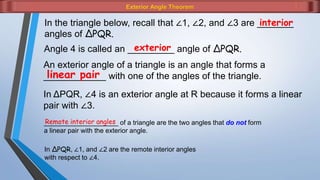 triangle inequalities theorem mathematics 8 | PPT