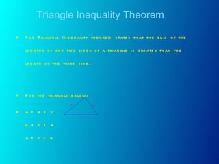 Triangle inequality (sides) | PPT