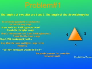 Triangle inequality (sides) | PPT