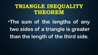 TRIANGLE INEQUALITY THEOREM for grade 8.pptx