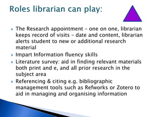 Triangle of Research Support | PPTX | Postgraduate Education | College ...