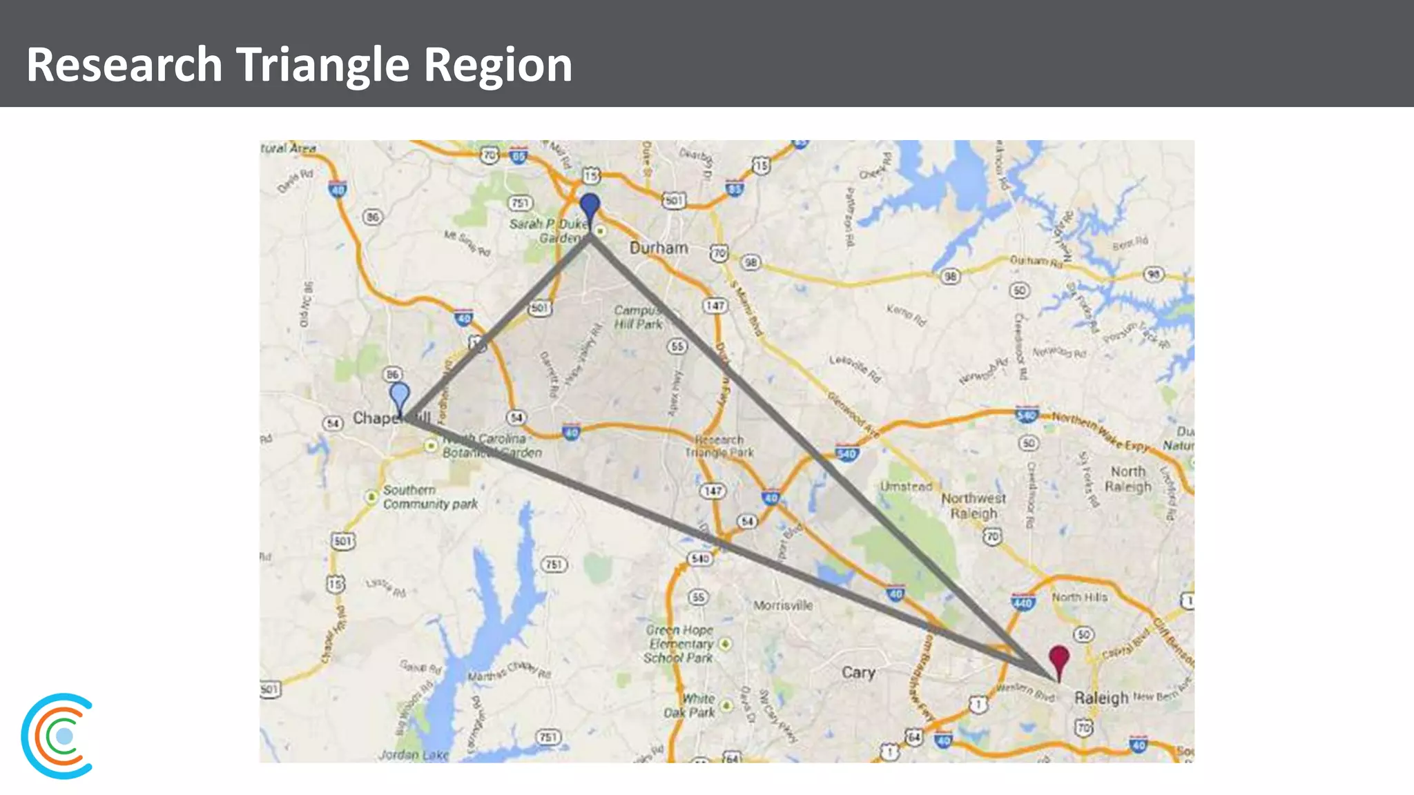 Maps of the Research Triangle Region | PPT