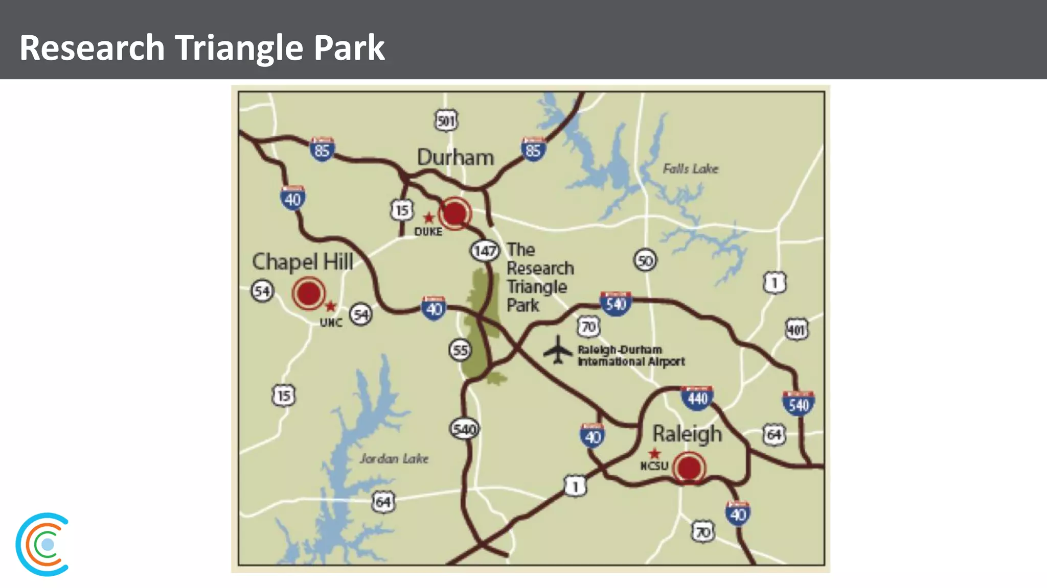 Maps of the Research Triangle Region | PPT