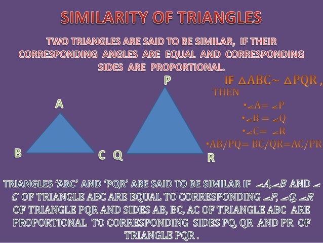 Triangles CONGRUENCY AND SIMILARITY