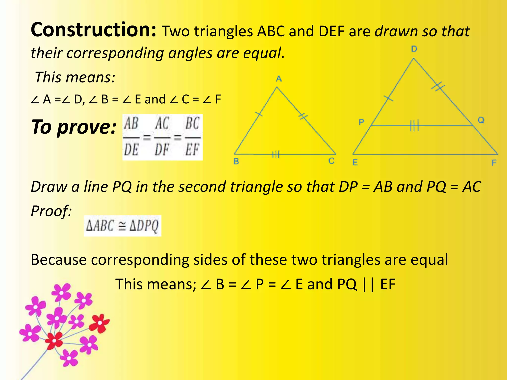Triangles (Similarity) | PPTX