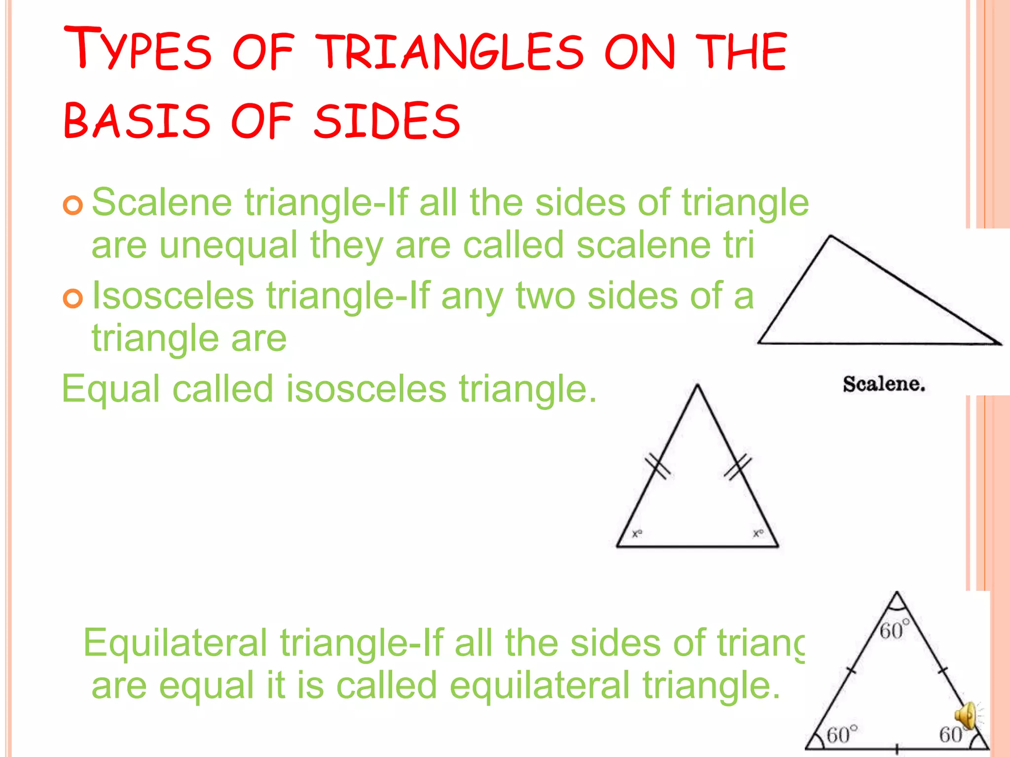 Triangles and its properties | PPTX