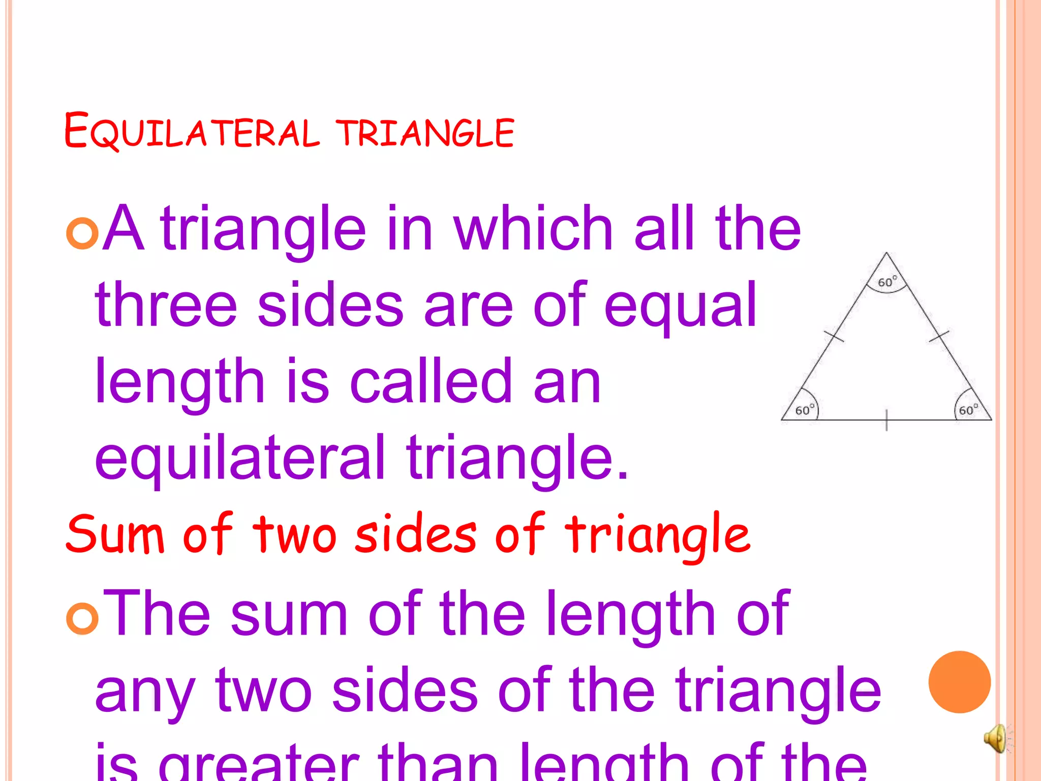 Triangles and its properties | PPTX