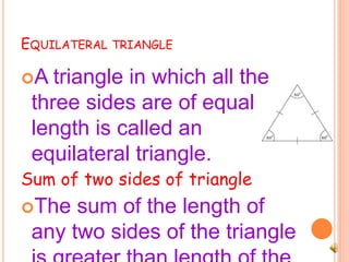 Triangles and its properties | PPTX