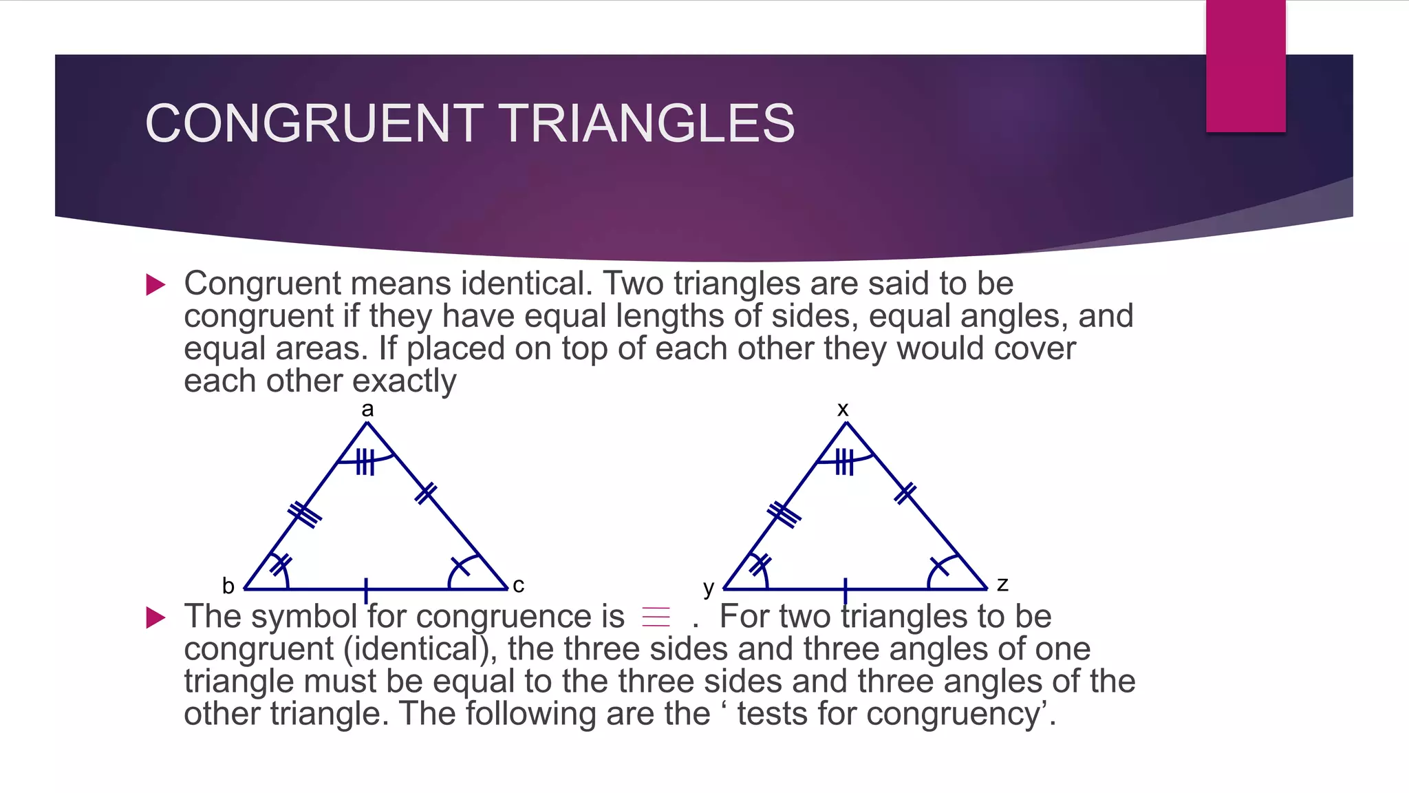 Triangles and it's properties | PPTX