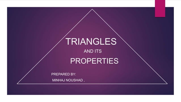 Triangles and it's properties | PPTX
