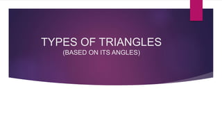 Triangles and it's properties | PPTX