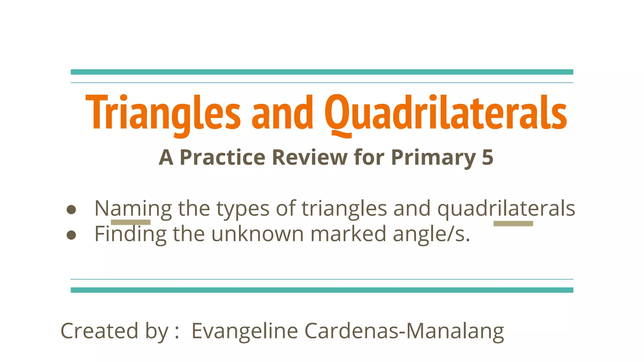 Triangles and quadrilaterals | PDF