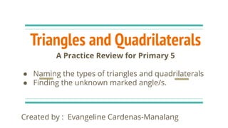 Triangles and quadrilaterals | PDF
