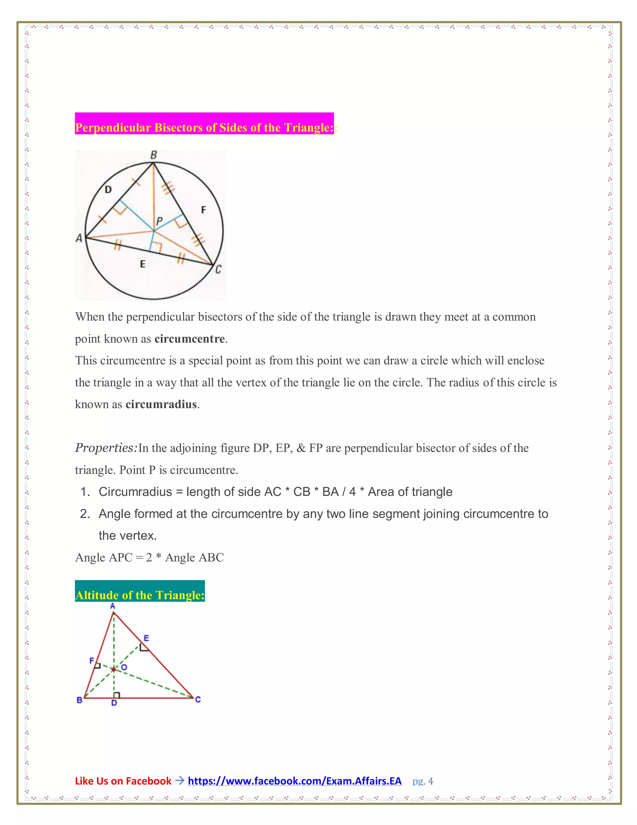 Triangles and their properties | PDF
