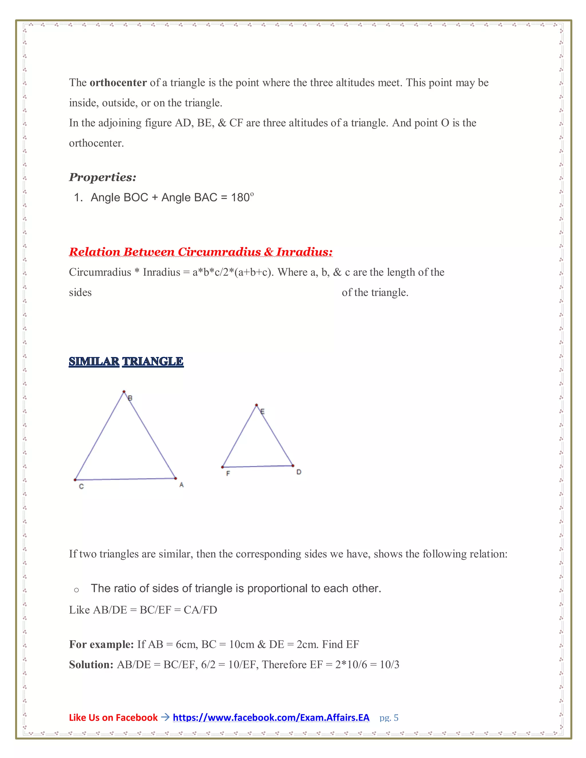 Triangles and their properties | PDF