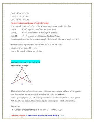 Triangles and their properties | PDF