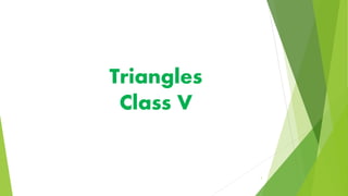 Triangles introduction class 5 | PDF