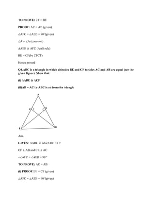 Triangles class 9 | PDF
