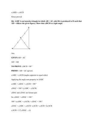Triangles class 9 | PDF