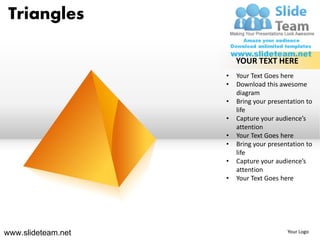 Triangles diffrent kinds top view side view powerpoint presentation ...