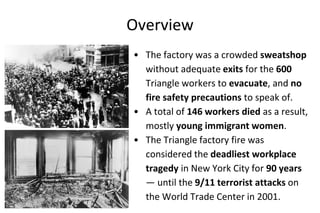 Triangle shirtwaist factory fire | PPTX | Disasters