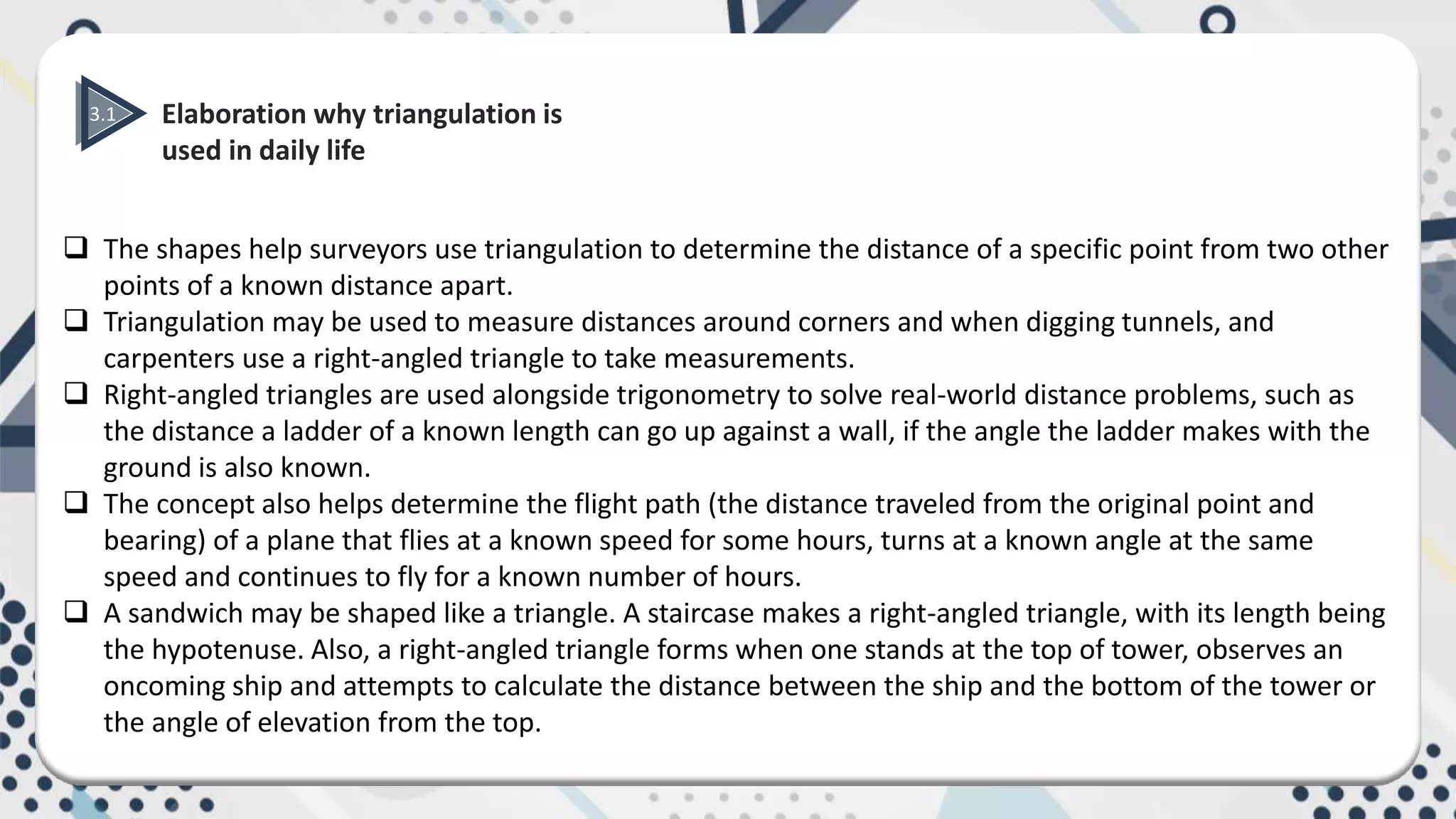 Triangles in daily life | PPTX