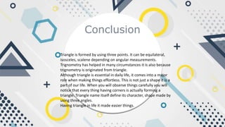 Triangles in daily life | PPTX