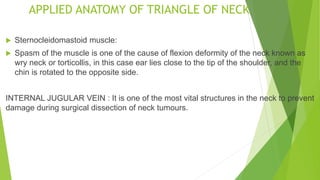 TRIANGLES OF NECK & APPLIED ANATOMY.pptx