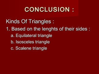 King of Triangles | PPT