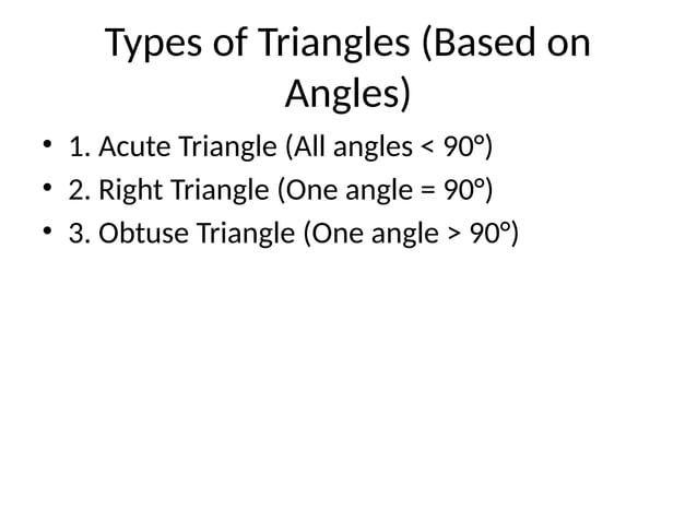 Triangles_Presentation.pptx to know what is triangle | PPTX