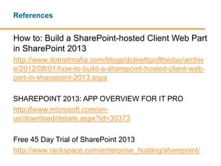 Develop a SharePoint App in 45 Minutes | PPTX