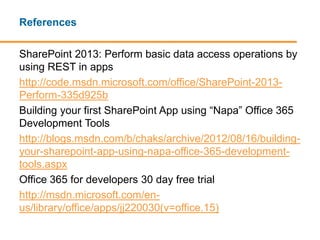 Develop a SharePoint App in 45 Minutes | PPTX