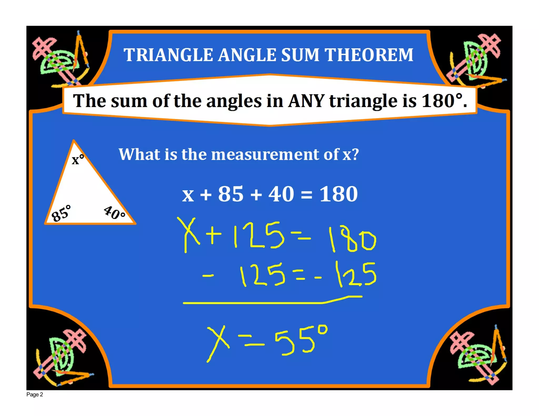 Triangle sum t heorem | PPT