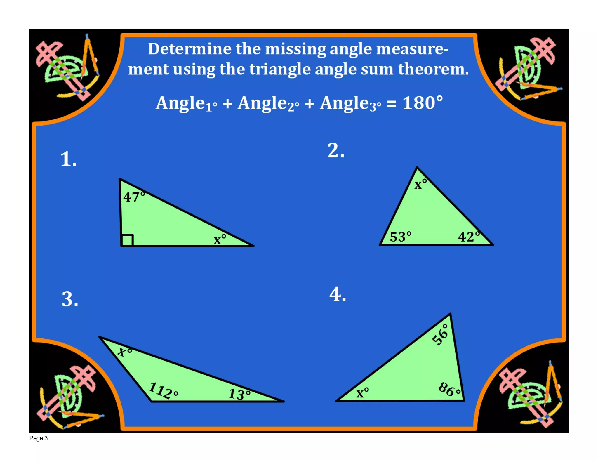 Triangle sum t heorem | PPT